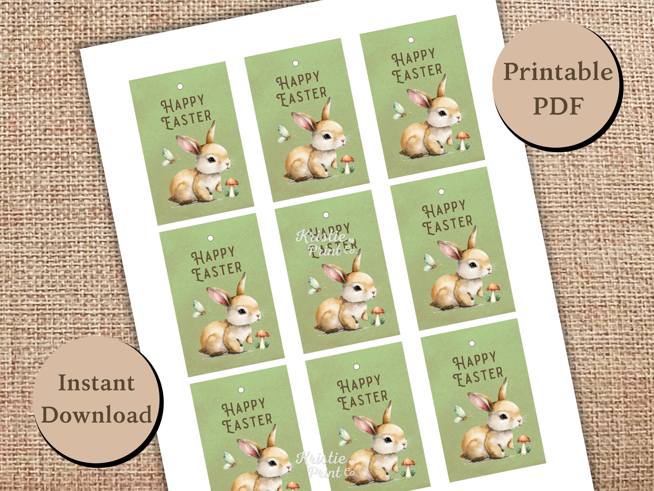 Easter Gift Tags Printable, Basket Tags for Easter, Download, Easter ...