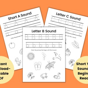 26 Phonics Worksheets, Letter Sounds Worksheet, Kindergarten Worksheets ...