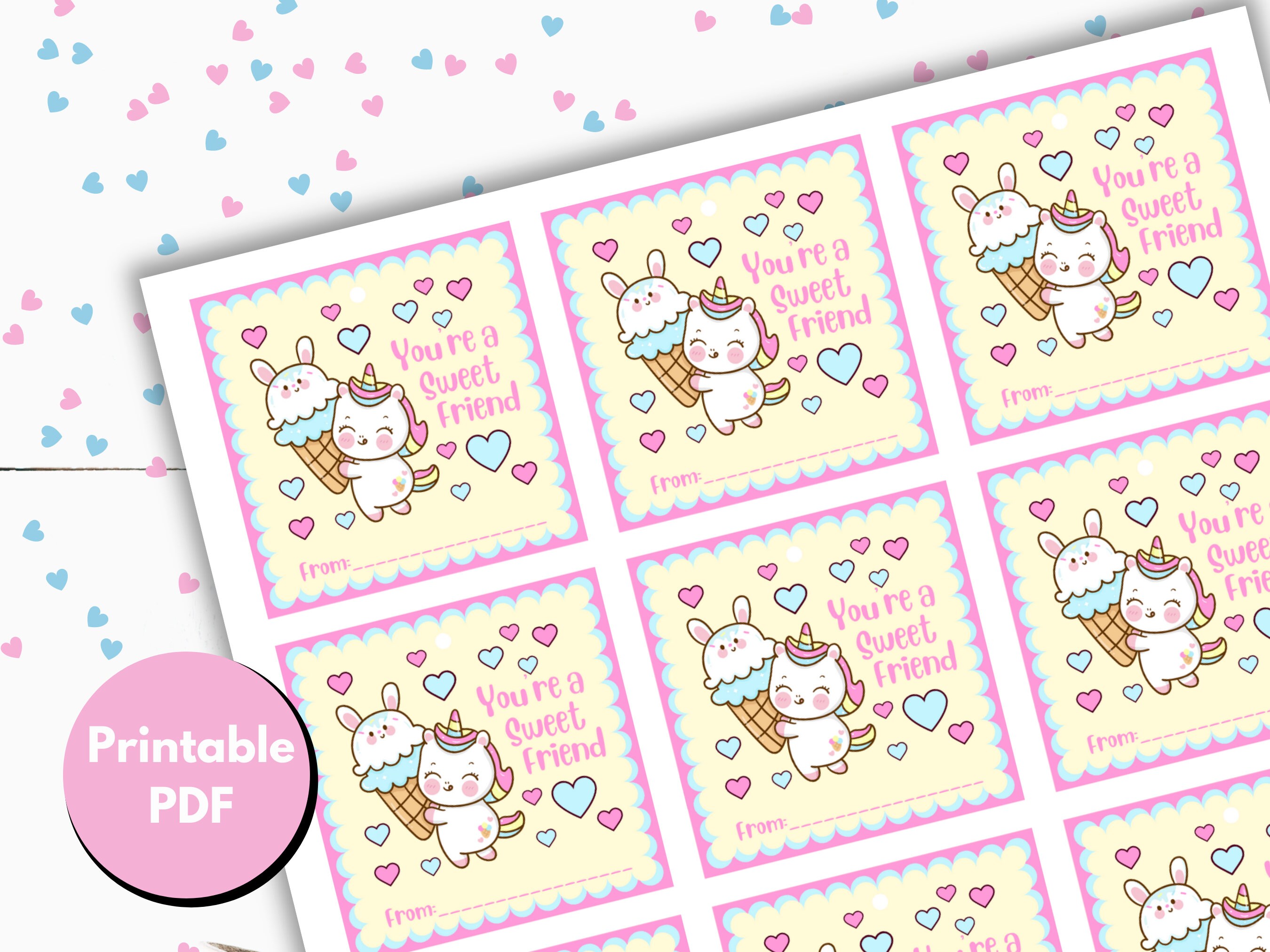 Valentine's Day Treat Tag, Valentine Gift Tag Printable, Valentine Gift ...