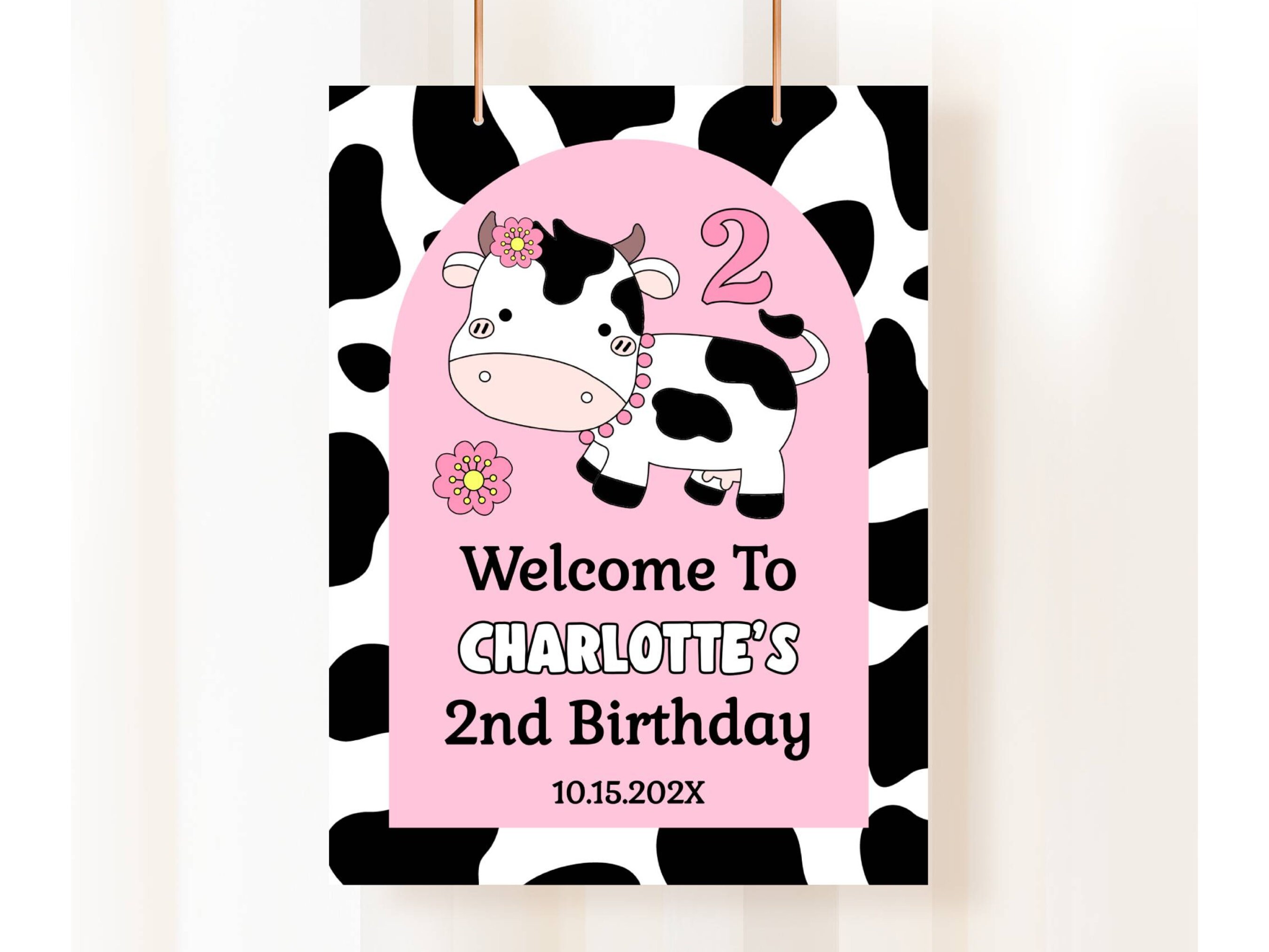 Editable Cow Birthday Sign Cow Birthday Decorations Sign Kids - Etsy