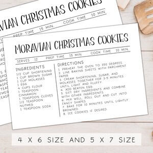 Recipe Card Custom, Recipe Template Printable, Farmhouse Recipe Card ...