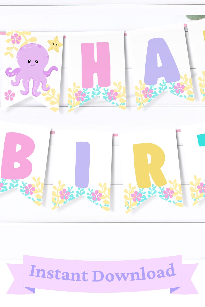 Under the Sea Birthday Decorations Ocean Party Banner Under the Sea ...