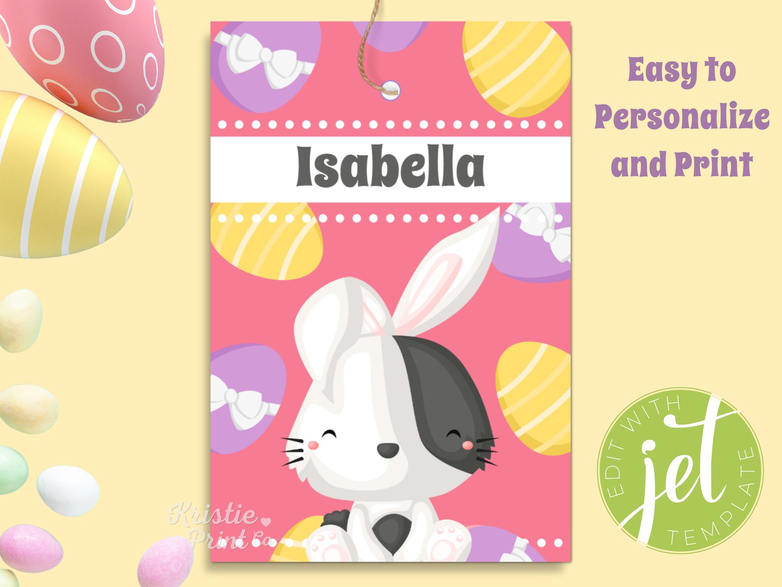 Editable Easter Tag Printable, Easter Gift Tags Printable, Basket Tags ...