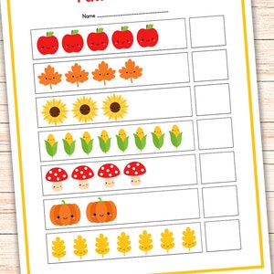 Fall Preschool Worksheets, Fall Preschool Printables, Fall Kids ...