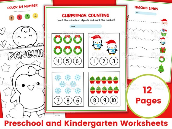 Christmas Kindergarten Worksheets Printable Kindergarten Christmas
