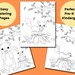 Forest Animal Coloring Pages for Kids, Kids Party Games, Woodland ...