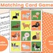 Dog Memory Game Printable, Matching Card Game, Matching Game Printable ...