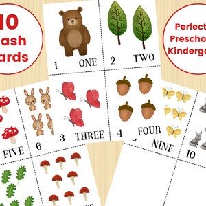 Cute Number Flash Cards, Printable Number Flash Cards 1-10, Learning ...