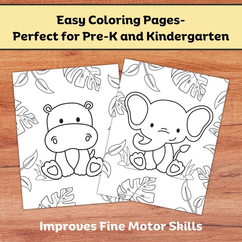 Printable Safari Animals Coloring Pages for Kids Toddler Coloring ...