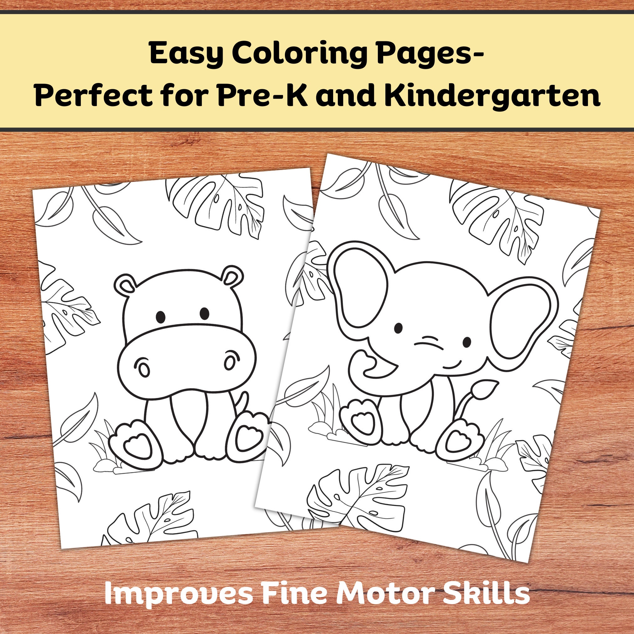 Printable Safari Animals Coloring Pages for Kids Toddler Coloring ...