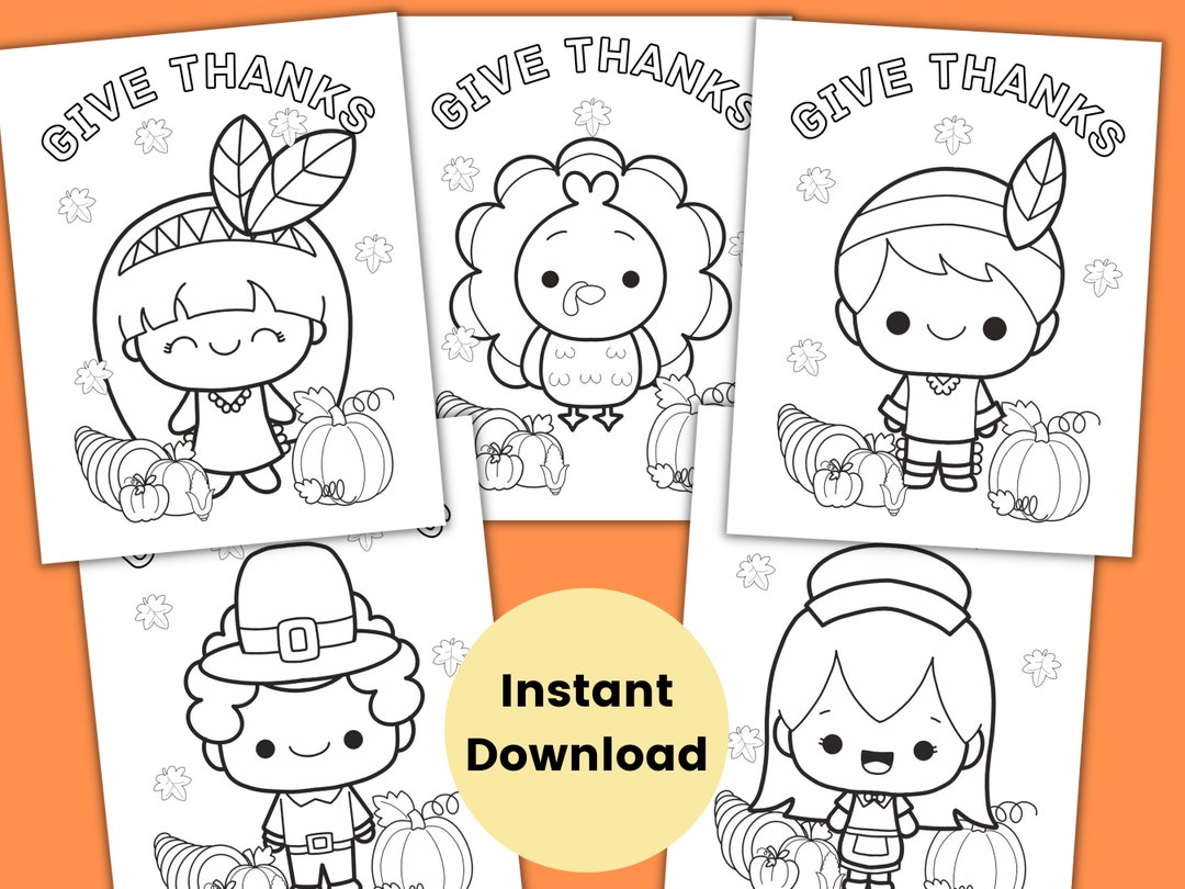 Cute Thanksgiving Coloring Sheets, Kids Party Games, Thanksgiving Games ...