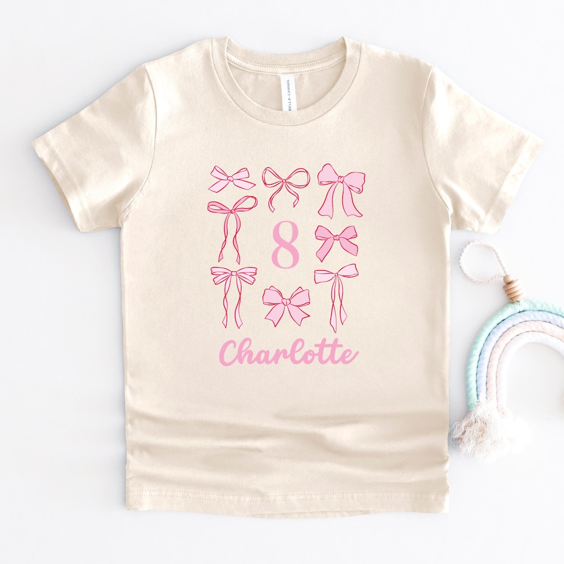 Bow Birthday Shirt Girls Personalized Shirt Coquette Birthday T-shirt ...
