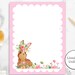 Spring Stationary Printable, Floral Stationery, Bunny Stationery ...