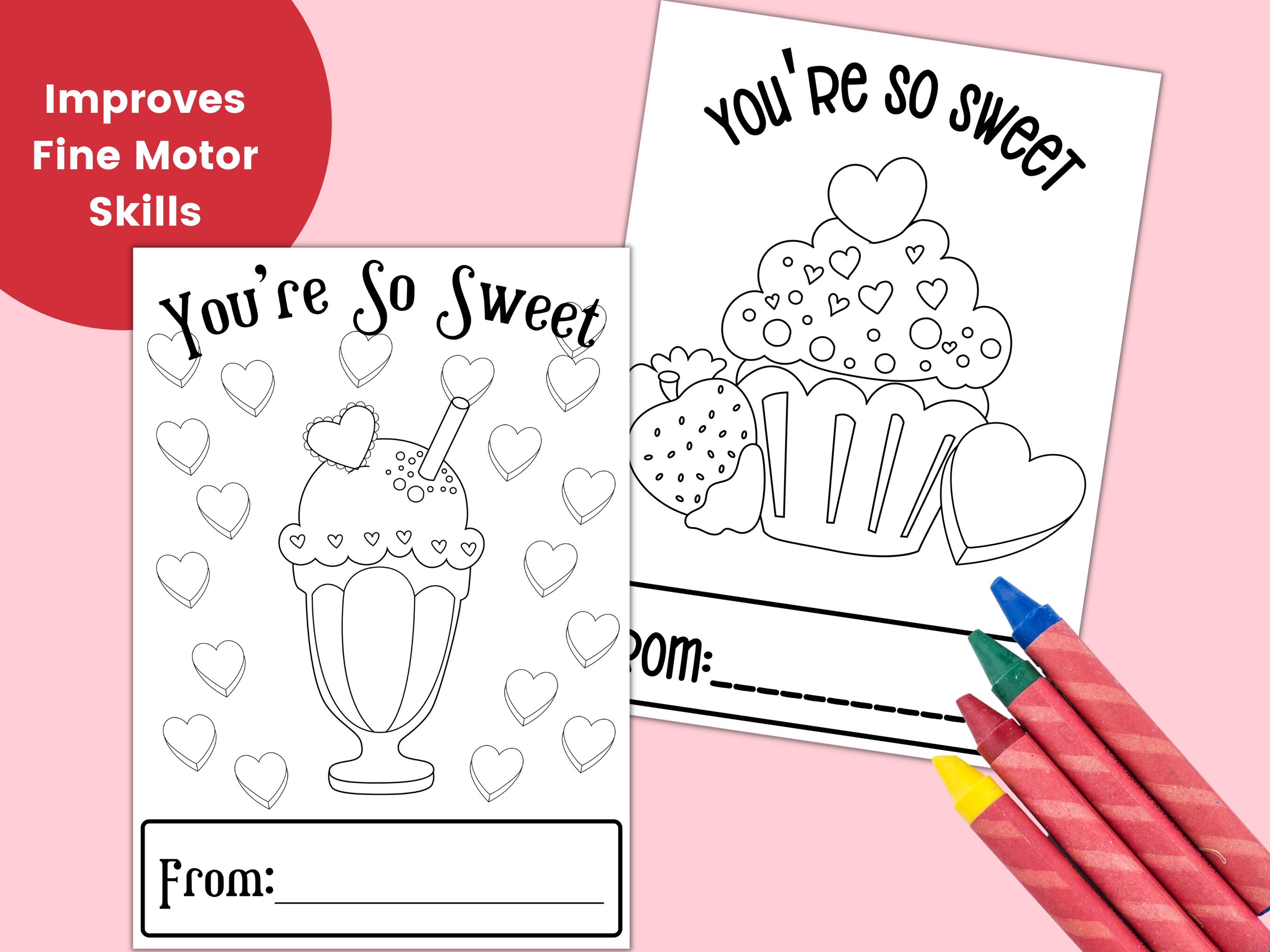 Valentine Cards for Kids, Printable Valentines to Color, Valentine ...