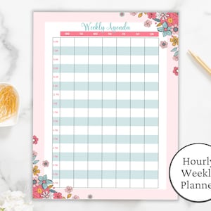 Floral Printable Planner, Daily Planner, Weekly Planner, Monthly ...