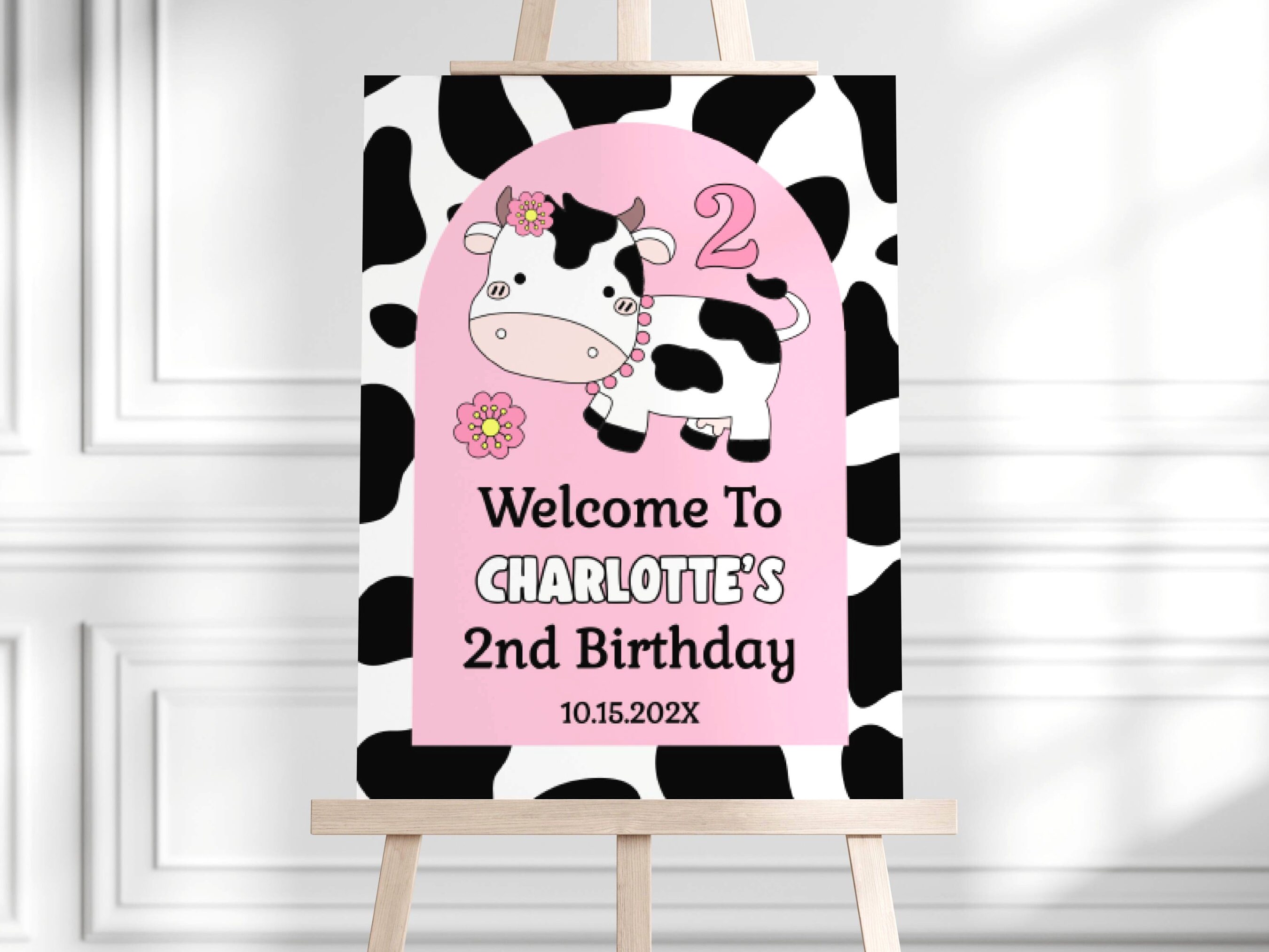 Editable Cow Birthday Sign Cow Birthday Decorations Sign Kids - Etsy