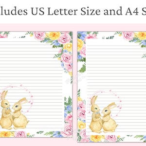 Spring Stationary Set, Easter Bunny Stationery, Cute Letter Writing ...