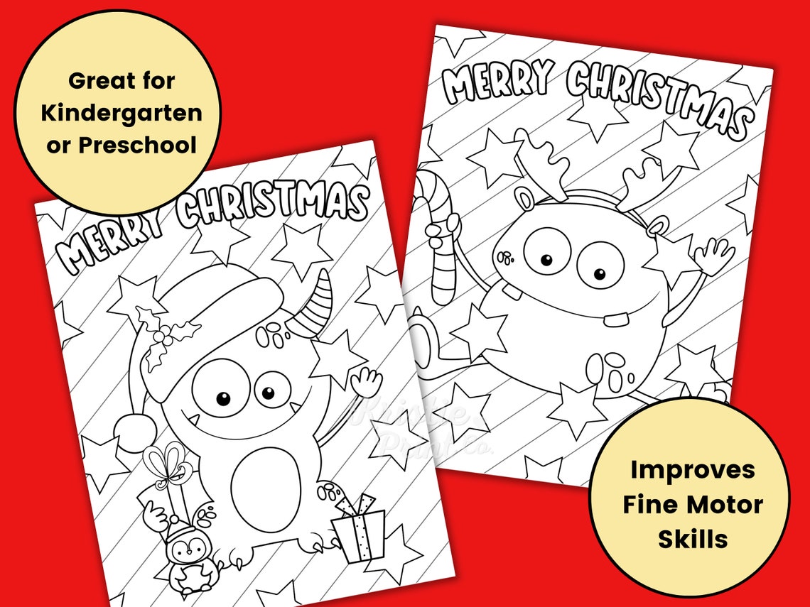 Christmas Coloring Pages for Kids, Monster Coloring Pages, Christmas ...