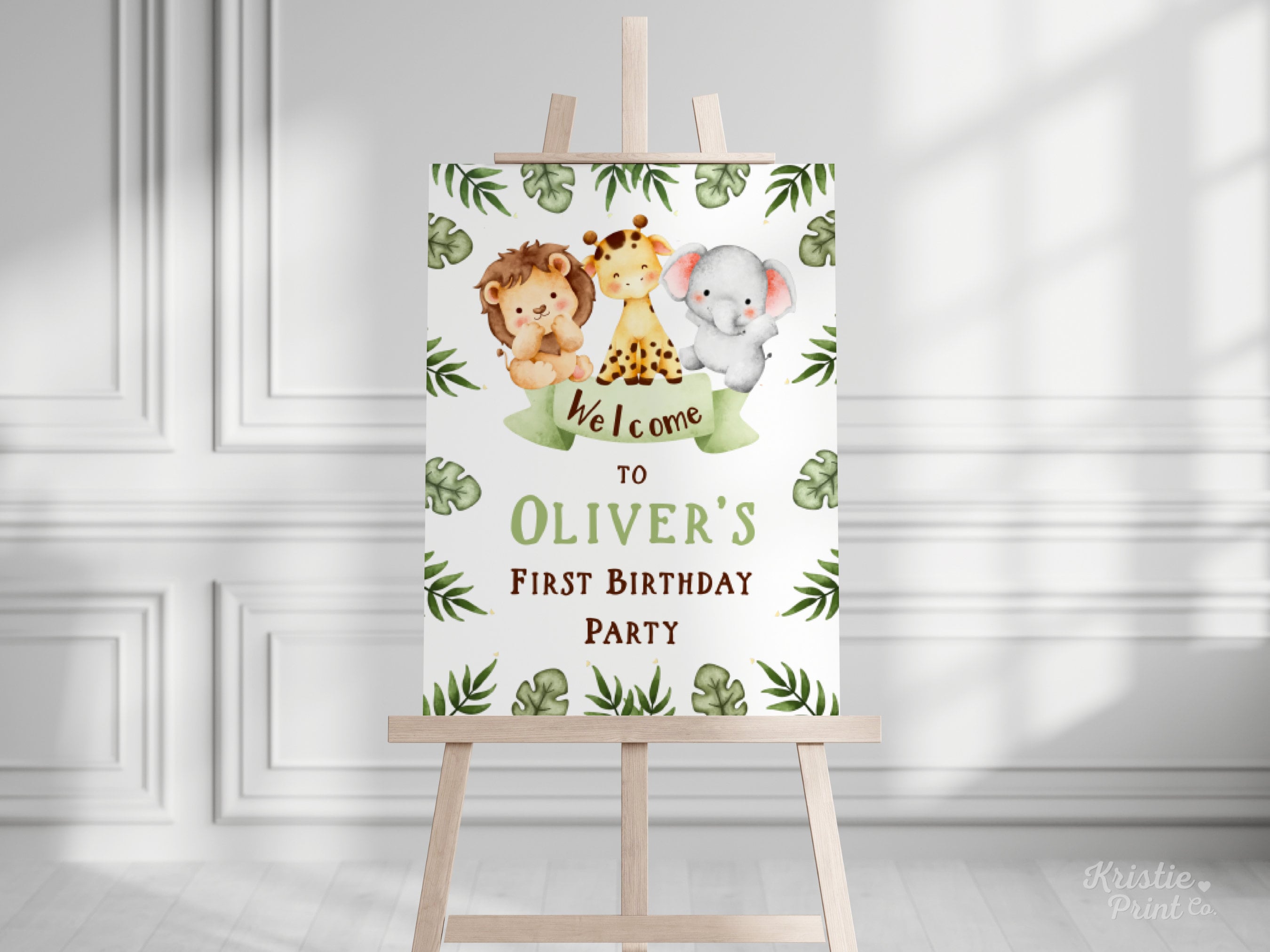 Editable Safari Birthday Sign, Jungle Birthday Decorations, Birthday ...