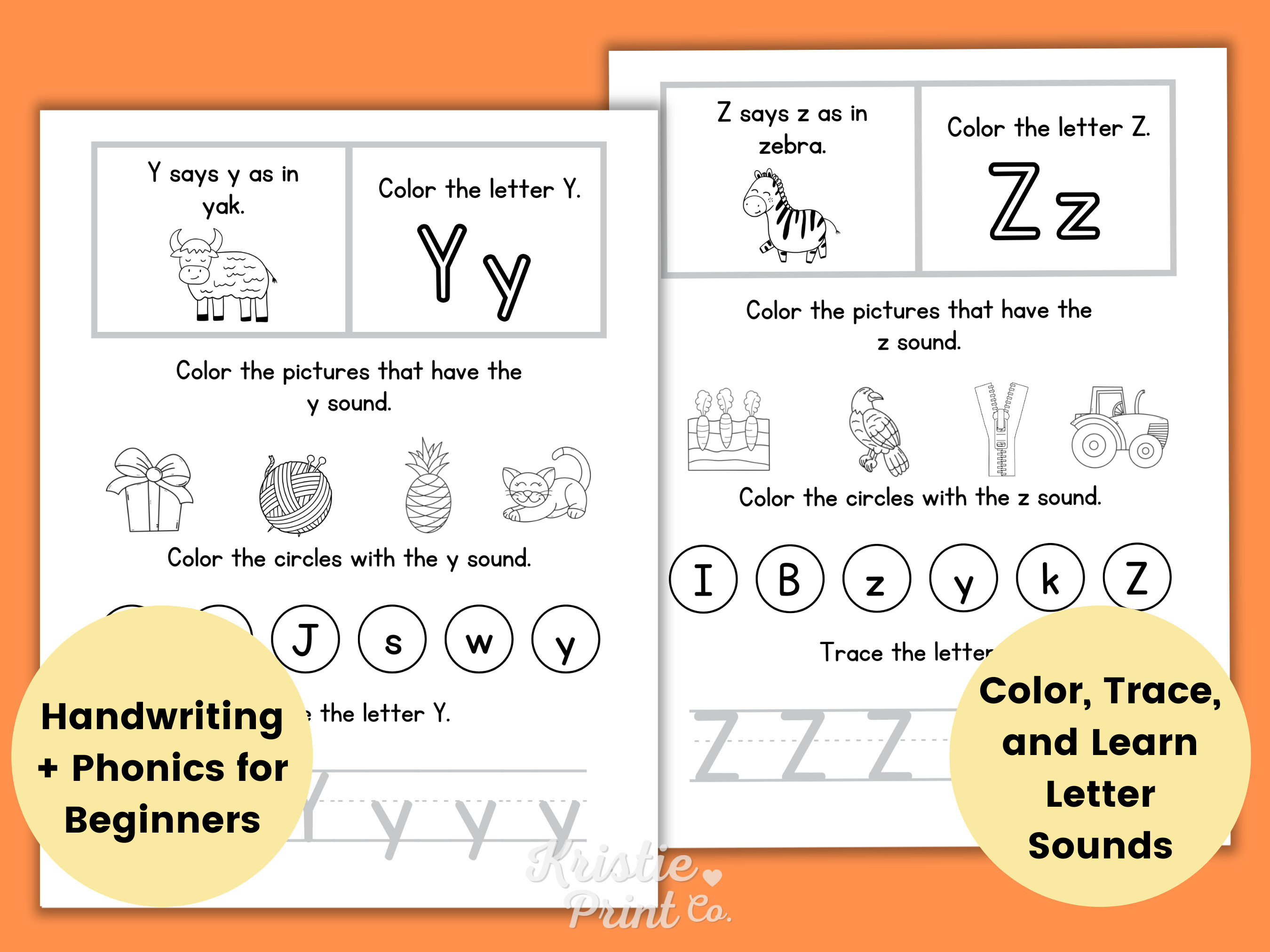 Preschool and Kindergarten Alphabet Worksheets, Uppercase and Lowercase ...