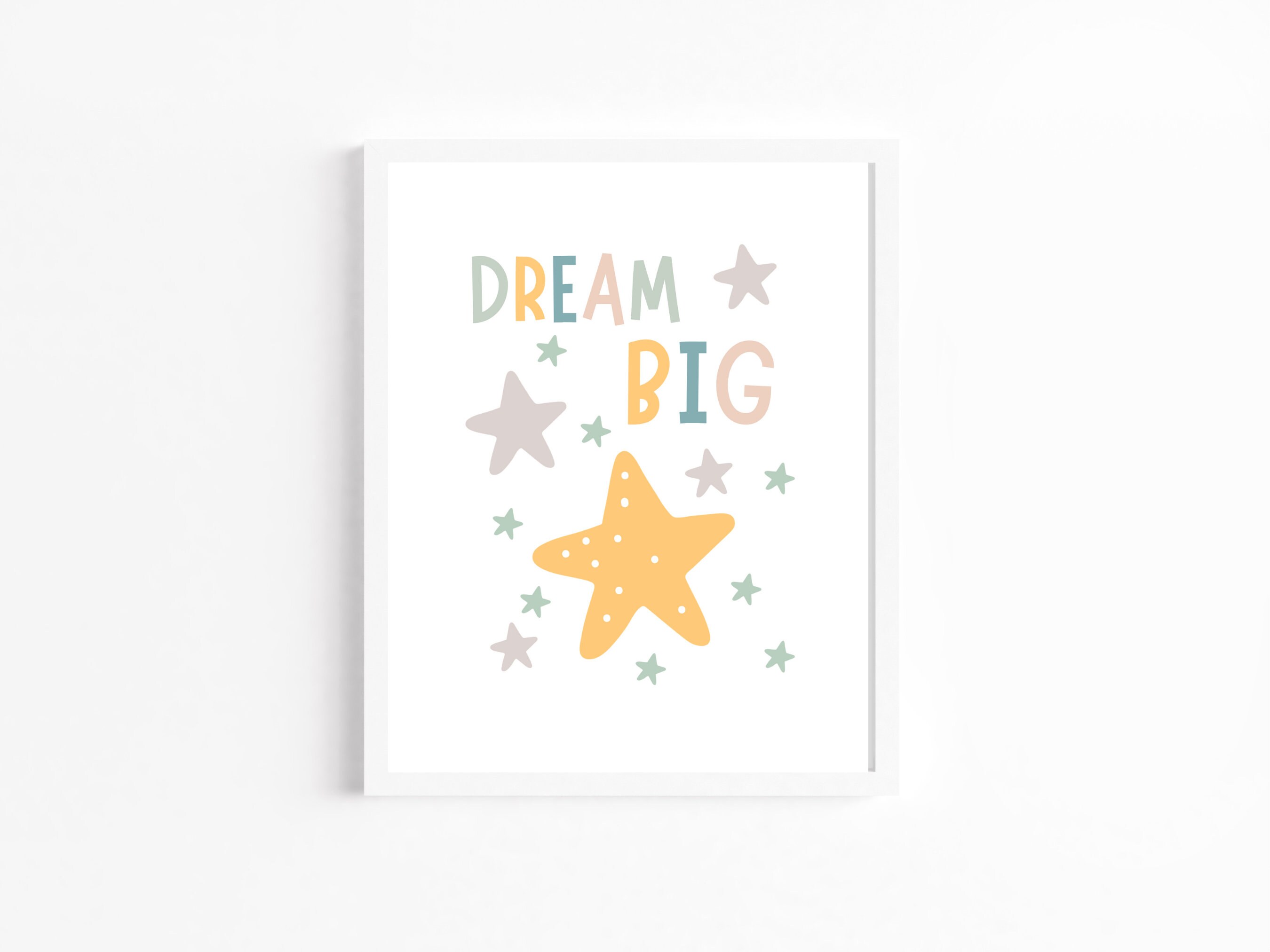 Dream Big Wall Art Rainbow Sun Wall Art Boho Rainbow Print - Etsy