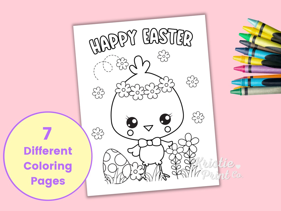 Easter Coloring Pages, Printable Coloring Pages for Kids, Easter Party ...