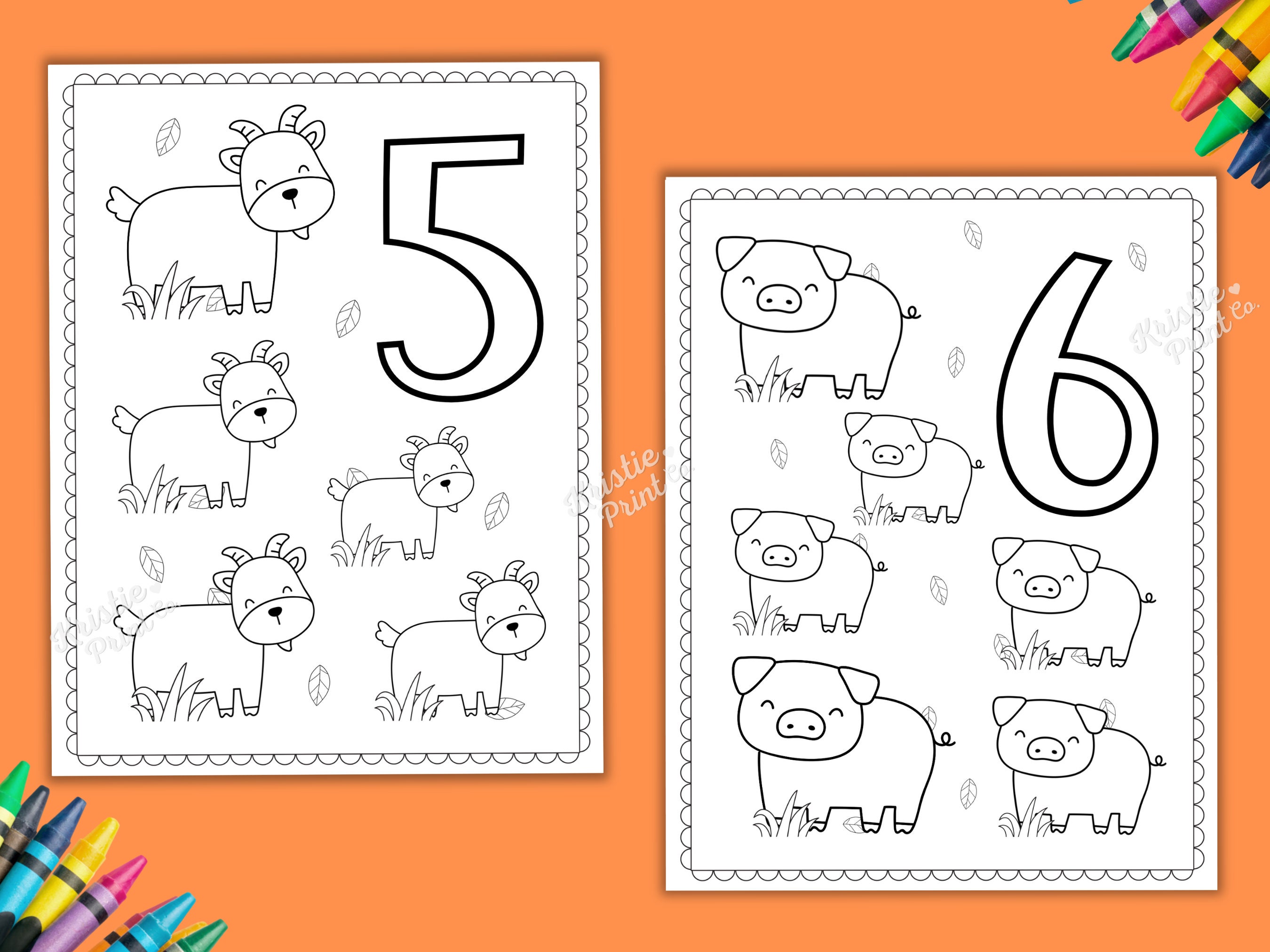 Number Coloring Pages for Kids, Preschool Coloring Pages, Homeschool ...