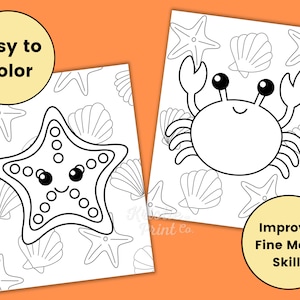 Summer Coloring Pages for Kids, Kids Party Games, Beach Birthday Favor ...