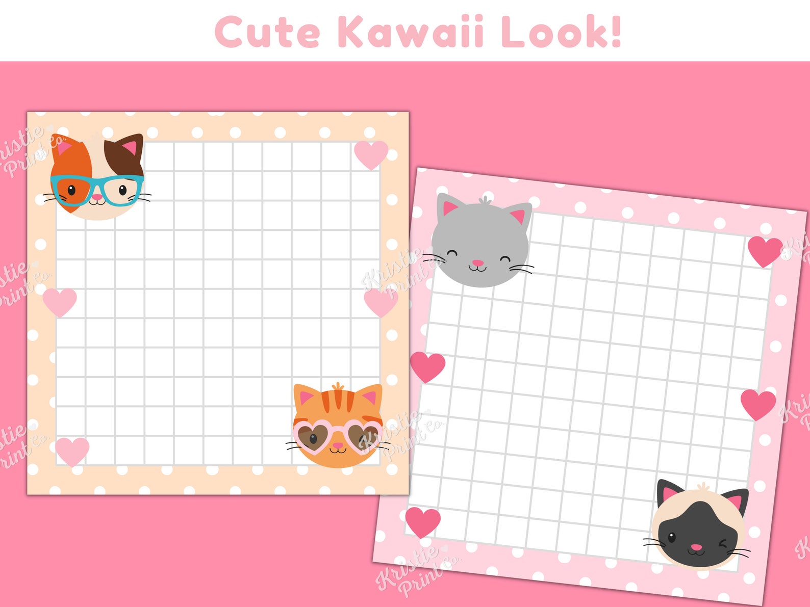 Printable Memo Pad PDF Cat Memo Cute Printable Notepad - Etsy