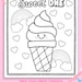 Ice Cream Birthday Coloring Page Sweet One Birthday Girl 1st Birthday ...