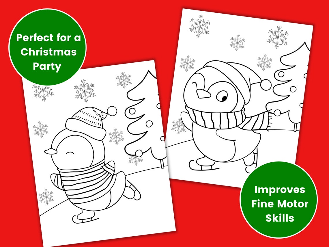 Penguin Coloring Pages for Kids, Kids Party Games, Penguin Birthday ...