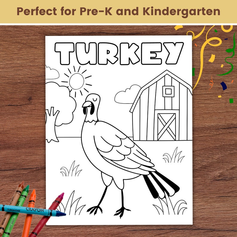 Cute Coloring Turkey Coloring Pages for Kids Kids Party Games ...