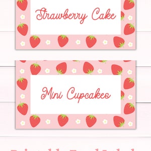Strawberry First Food Label Berry First Birthday Strawberry Birthday ...