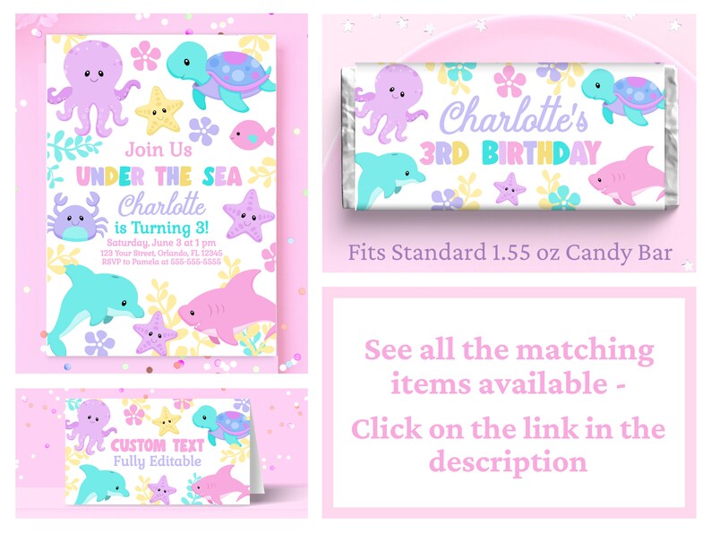 Under the Sea Birthday Welcome Sign Under the Sea Party Welcome Poster ...