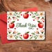 Apple Thank You Card Fall Theme Thank You Card Template Apple Card ...