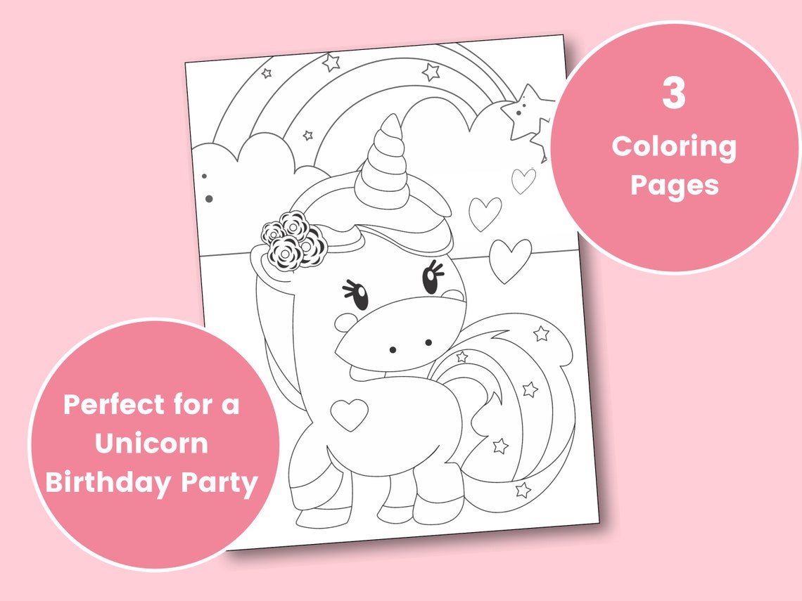 Unicorn Coloring Pages, Printable Coloring Pages for Kids, Unicorn ...