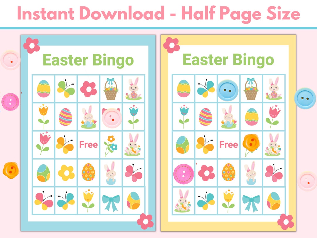 Easter Bingo, Easter Party Games, Easter Bingo Printable, Easter Bingo ...