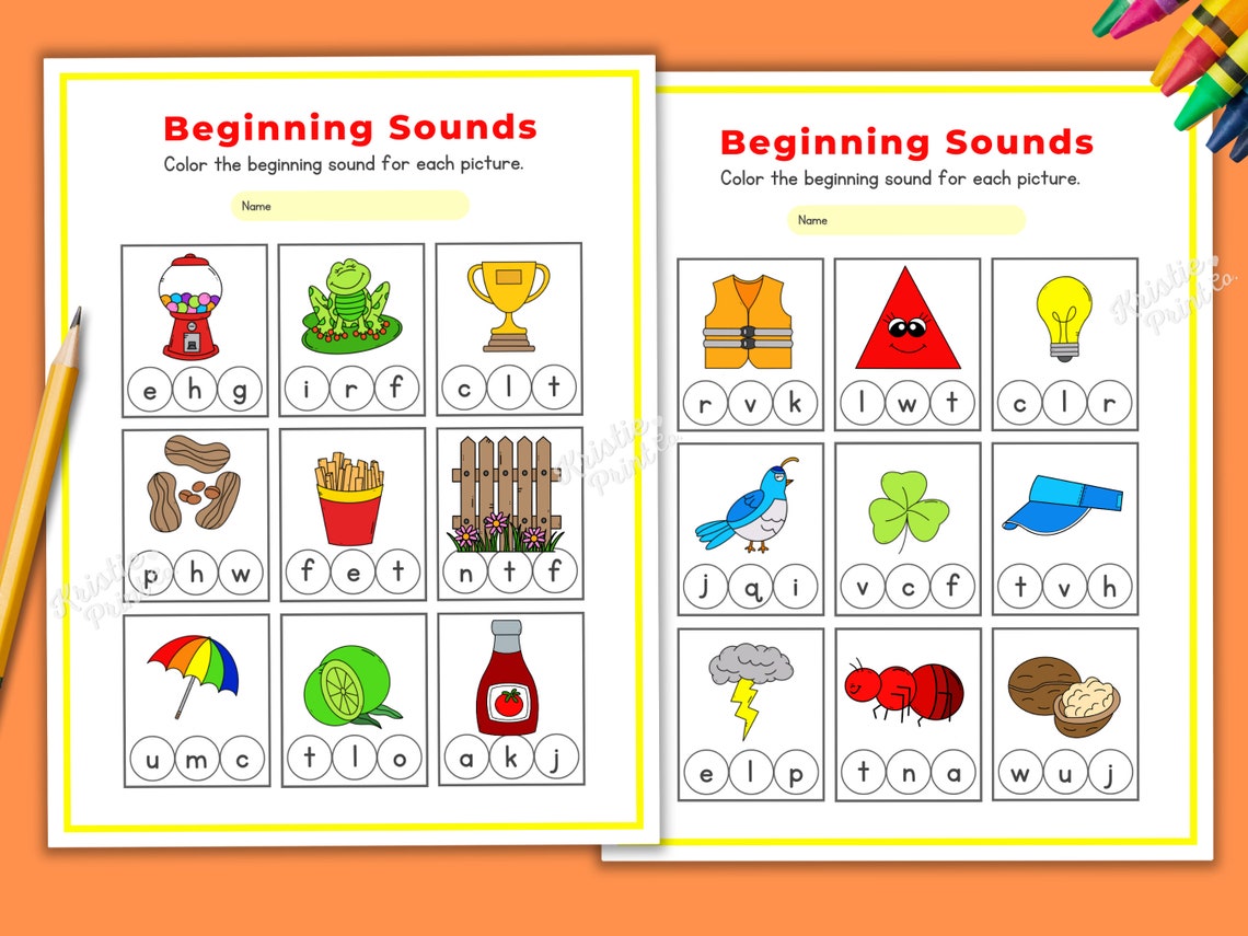 Beginning Sounds Worksheets, Phonics Worksheets, Kindergarten ...
