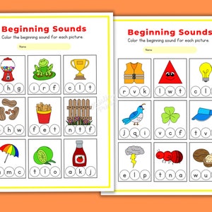 Beginning Sounds Worksheets, Phonics Worksheets, Kindergarten ...