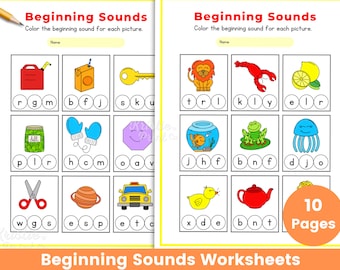 Kindergarten Phonics Worksheets, Beginning Letter, Beginning Sound ...