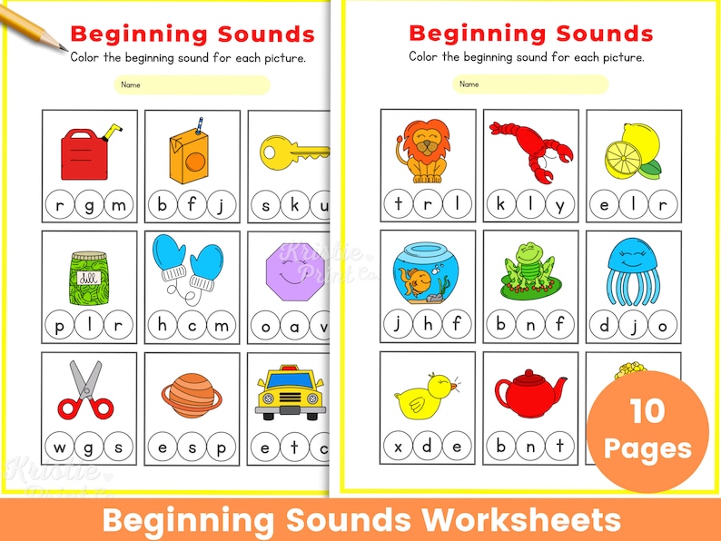 Beginning Sounds Worksheets, Phonics Worksheets, Kindergarten ...