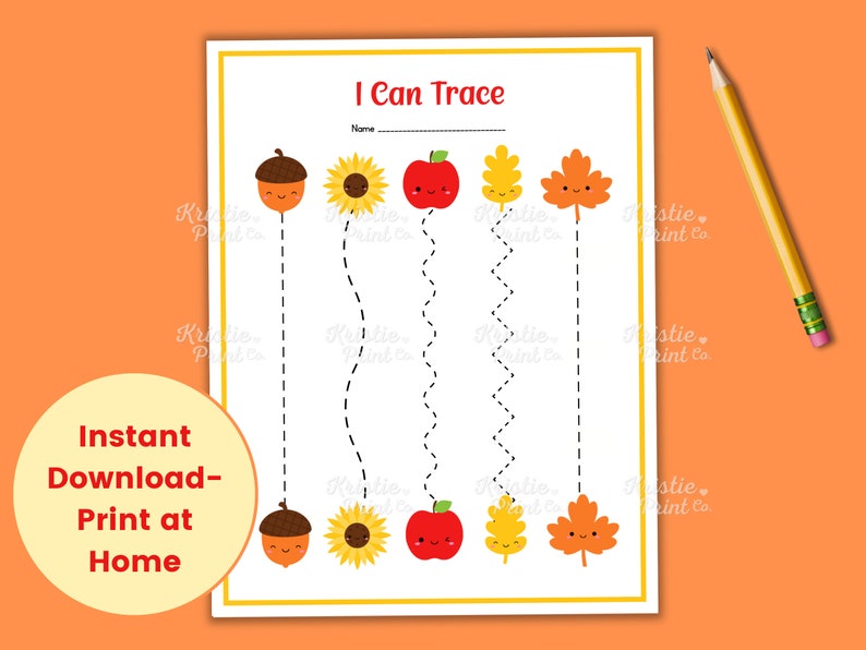 Fall Preschool Worksheets Fall Preschool Printables Fall - Etsy