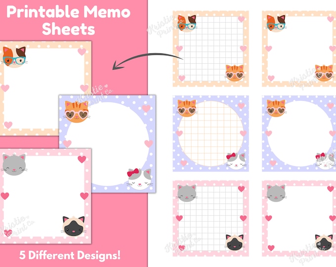 Cat Printable, Fruit Juice Cat Printable Notepad, Cute Cat Notepad ...