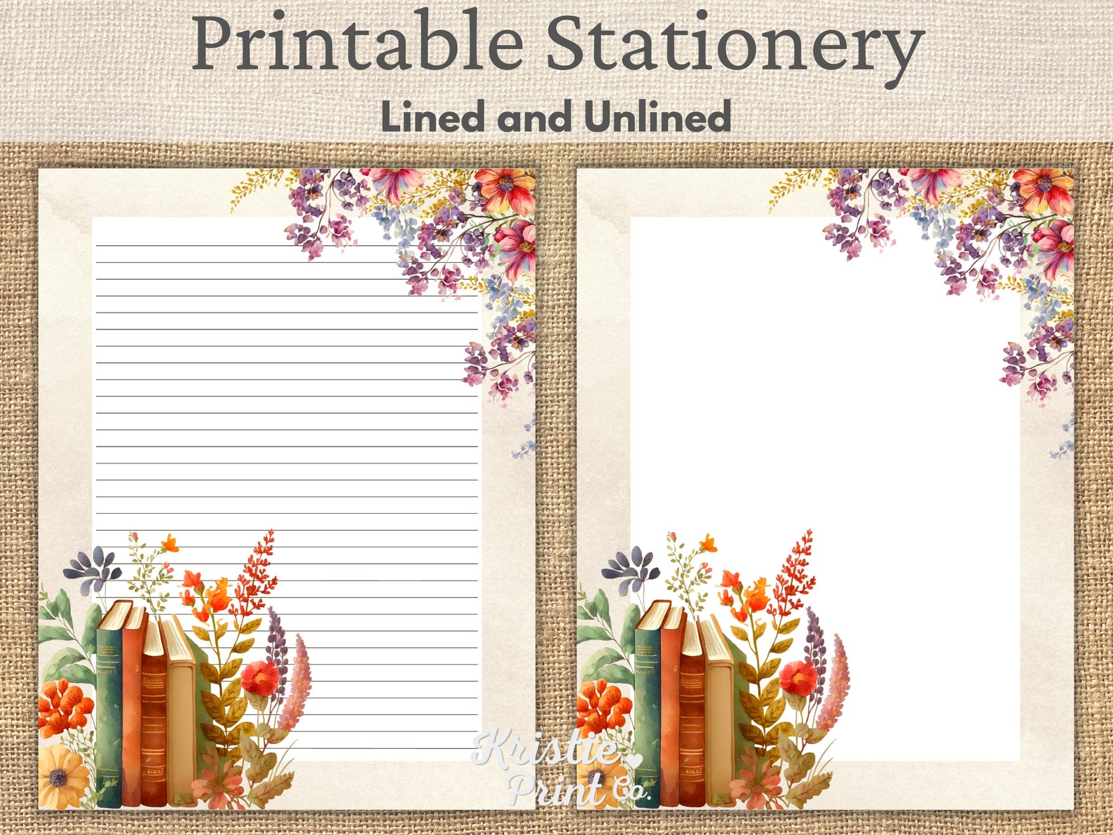 Cottagecore Stationery Set, Vintage Stationery, Journal Pages PDF ...