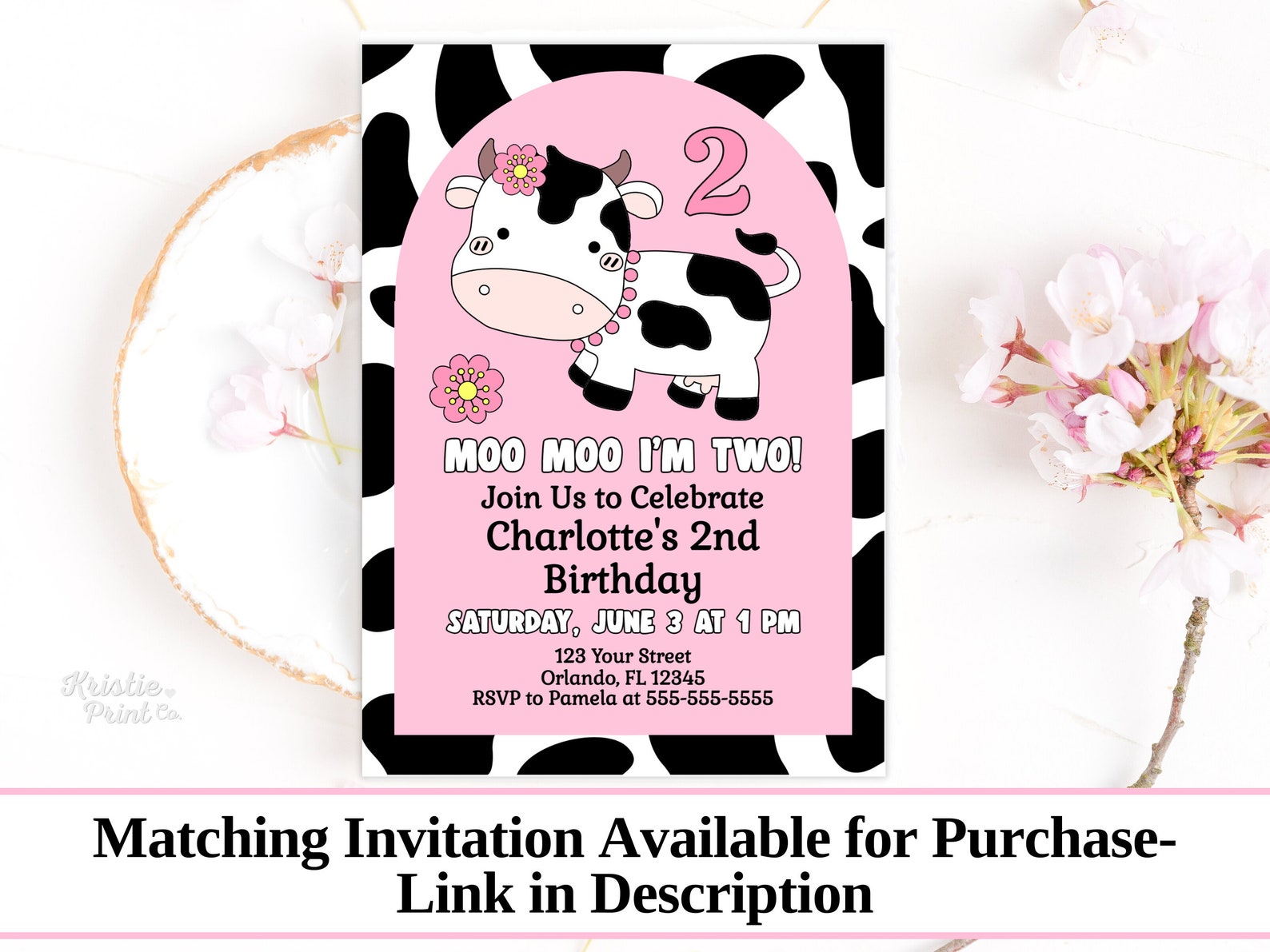 Moo Moo I'm Two Cupcake Toppers 2nd Birthday Cow Cupcake Toppers Cow ...