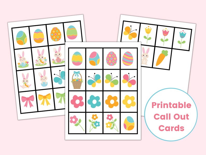 Easter Bingo, Easter Party Games, Easter Bingo Printable, Easter Bingo ...