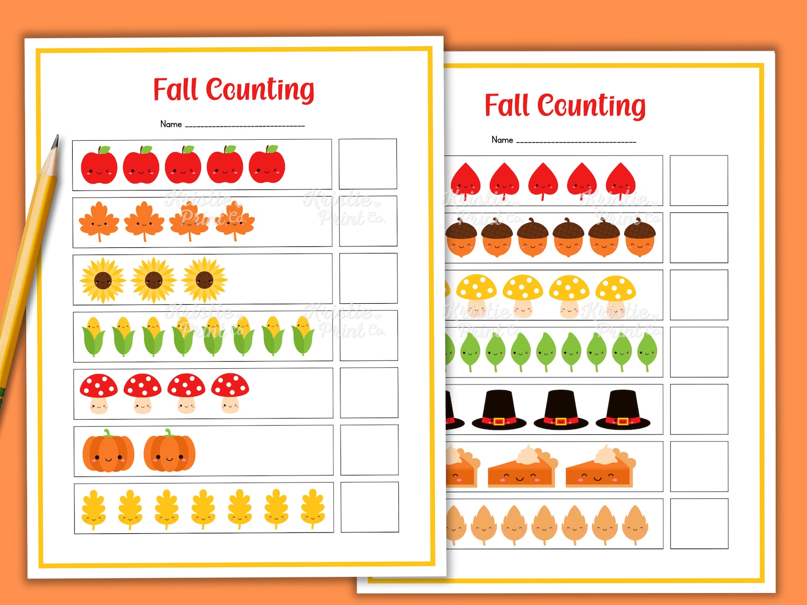Fall Preschool Worksheets Fall Preschool Printables Fall - Etsy