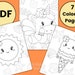 Summer Coloring Pages for Kids, Kids Party Games, Beach Birthday Favor ...