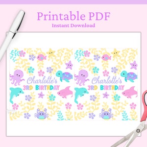 Under the Sea Birthday Favor Candy Bar Wrappers Ocean Birthday Party ...