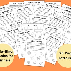 26 Phonics Worksheets, Letter Sounds Worksheet, Kindergarten Worksheets ...